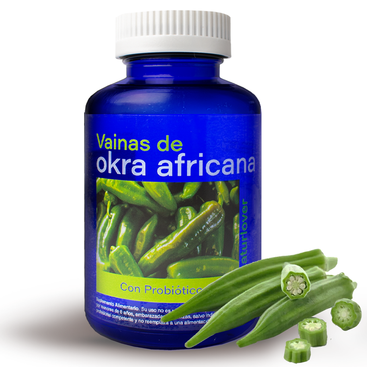 Cápsulas de Okra Africana 330 mg con probióticos – Bio Swiss Lab®